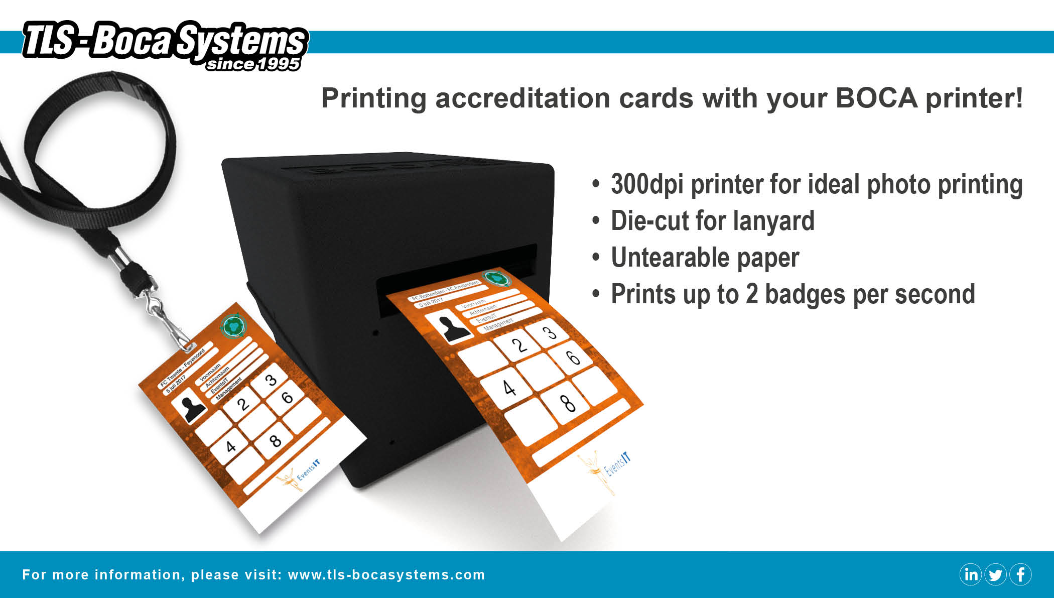 Social Media - Nieuws - Accreditation cards - BOCA Printers, Thermal ...